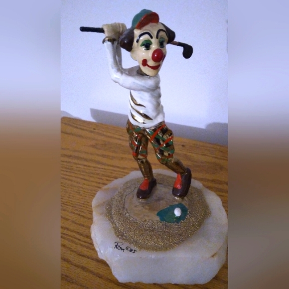 Ron Lee | Art | Vintage Ron Lee Clown Playing Golf | Poshmark